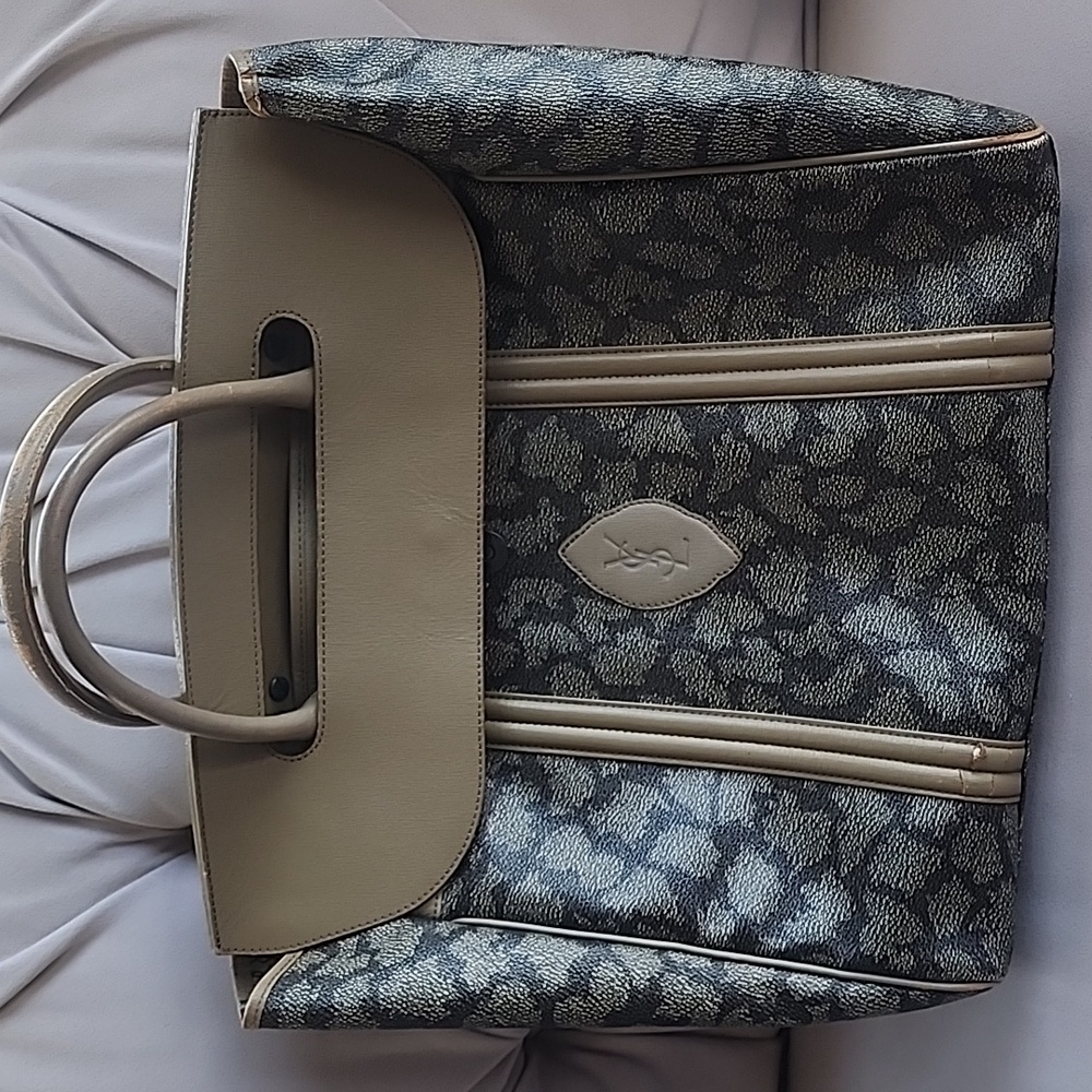 Ysl Giraffe Print Travel Bag Vintage - Gem